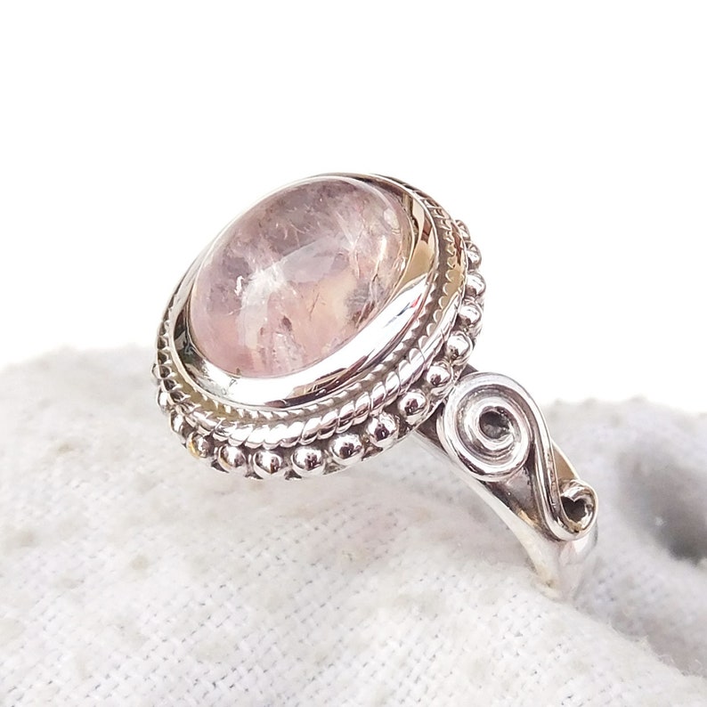 Morganite Ring Natural Pink Morganite Ring 925 Sterling - Etsy