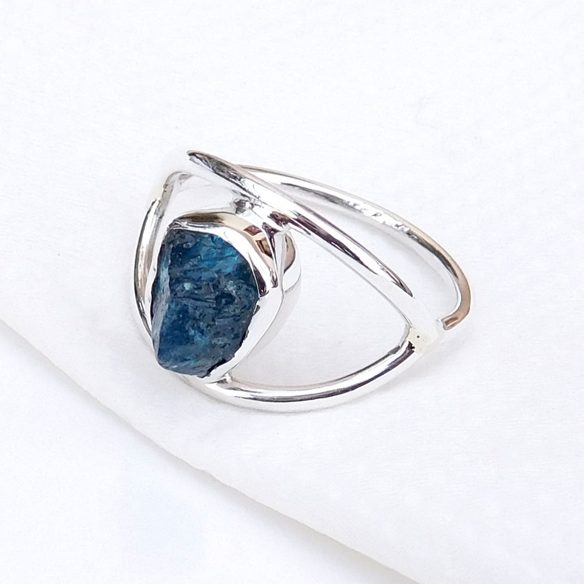 Apatite Ring Raw Apatite Ring Apatite Crystal Ring 925 - Etsy