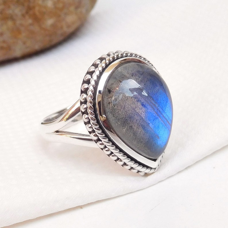 Buy Blue Labradorite Ring 925 Sterling Silver Labradorite Ring Online ...