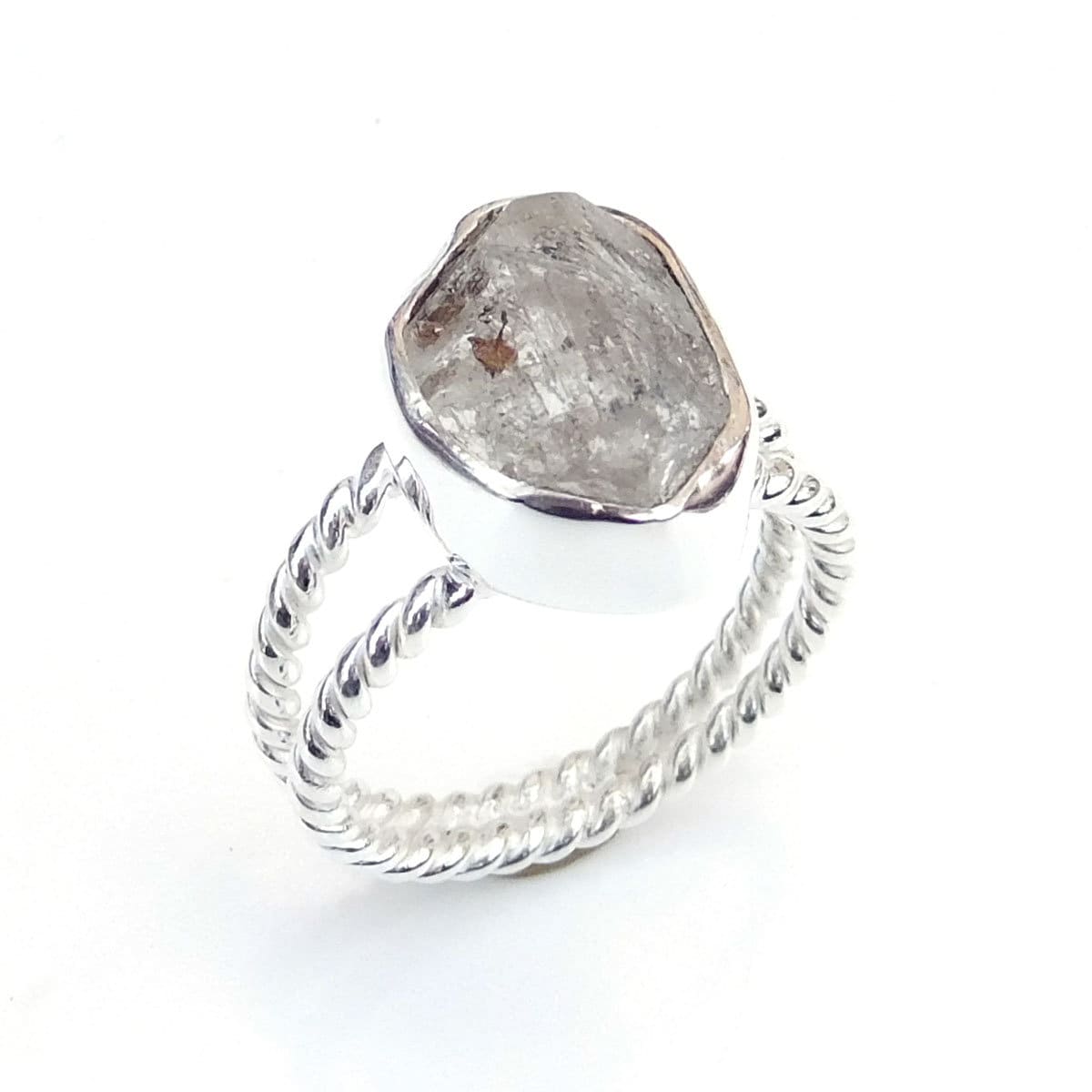 Herkimer Diamond Ring Natural Herkimer Diamond Ring One of - Etsy