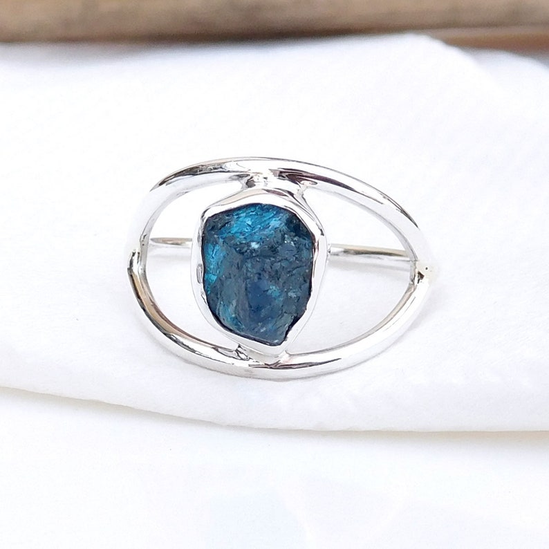 Apatite Ring Raw Apatite Ring Apatite Crystal Ring 925 | Etsy