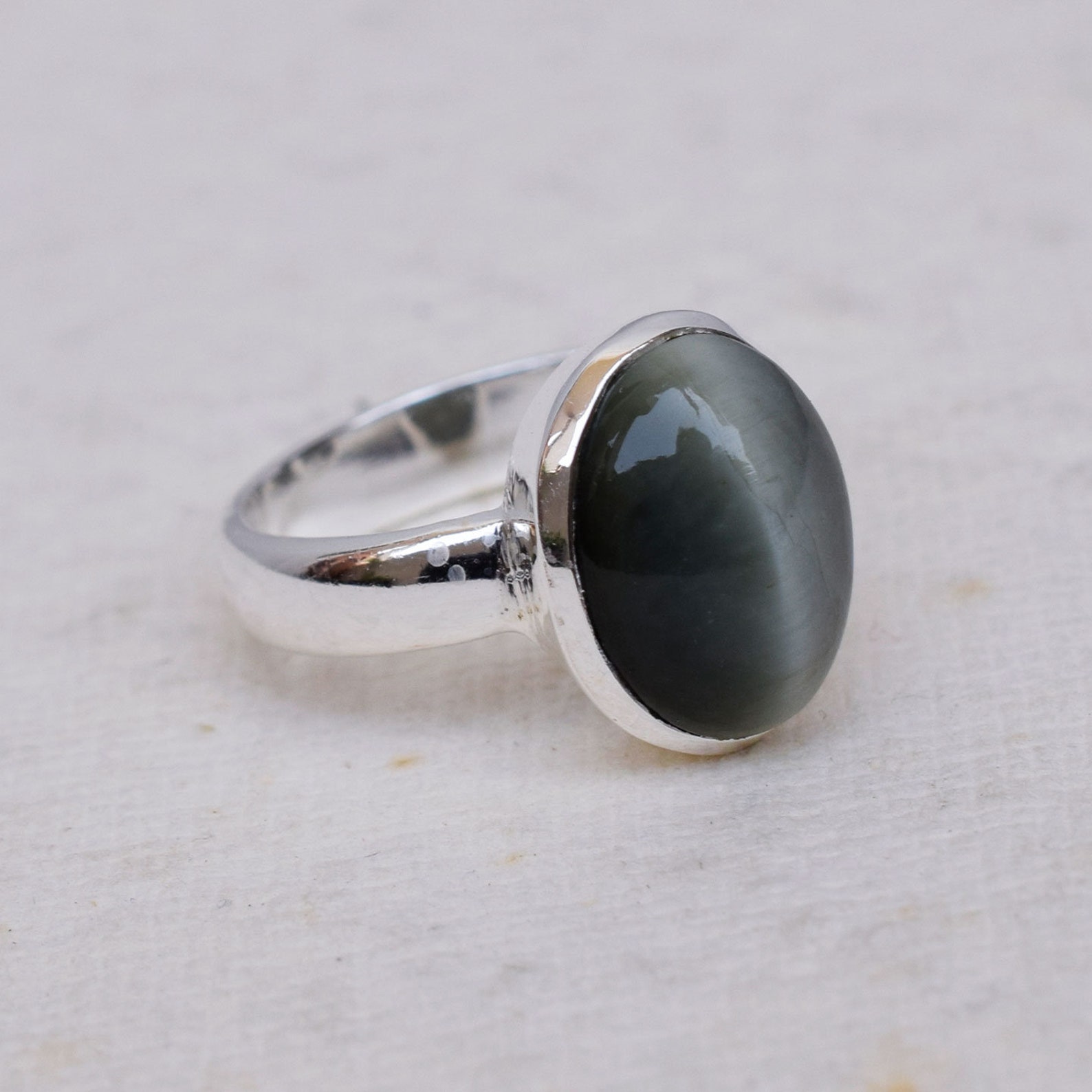 Natural Cats Eye Ring Birthstone Cats Eye Ring 925 Sterling - Etsy