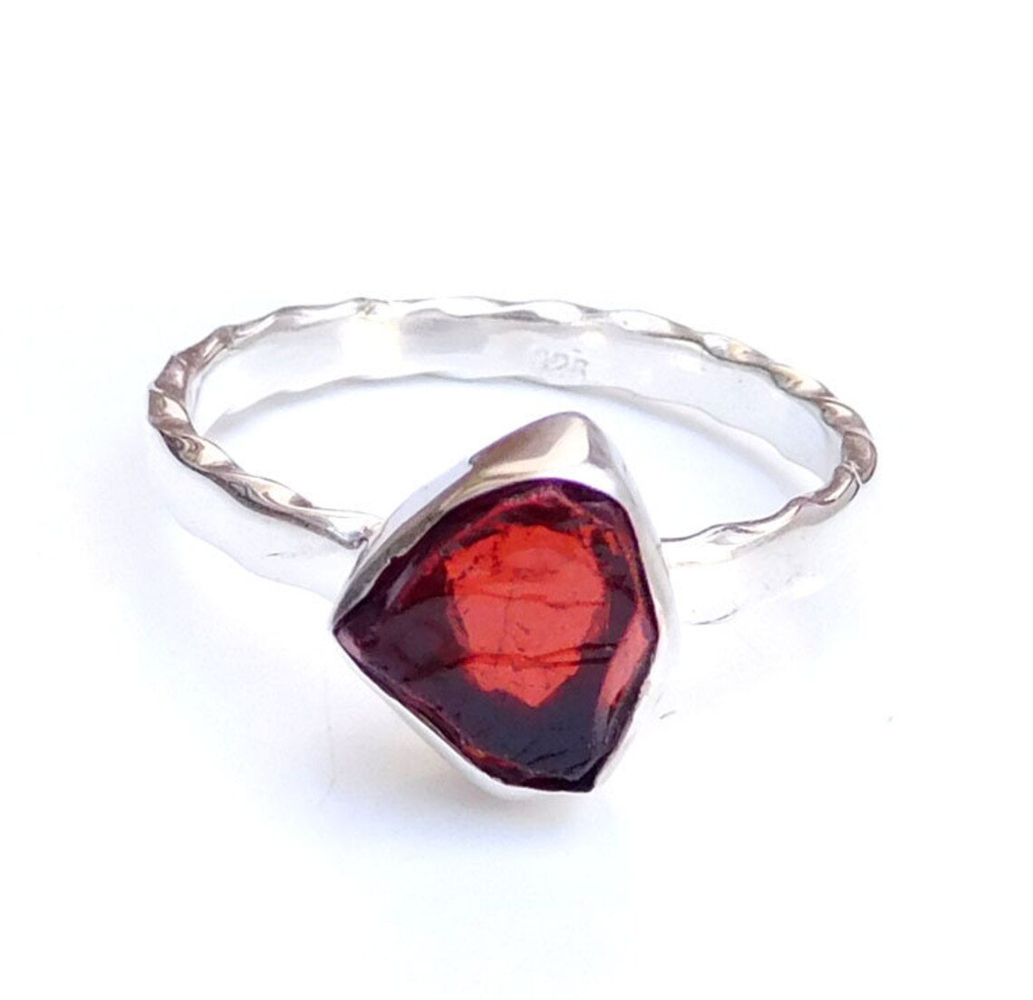 Raw Gemstone Ring Rough Garnet Ring Natural Raw Gemstone - Etsy