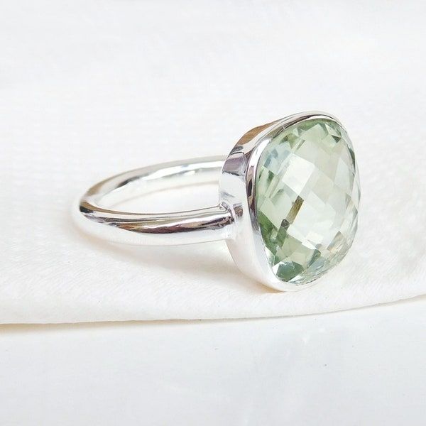 Green Silver Ring - Etsy