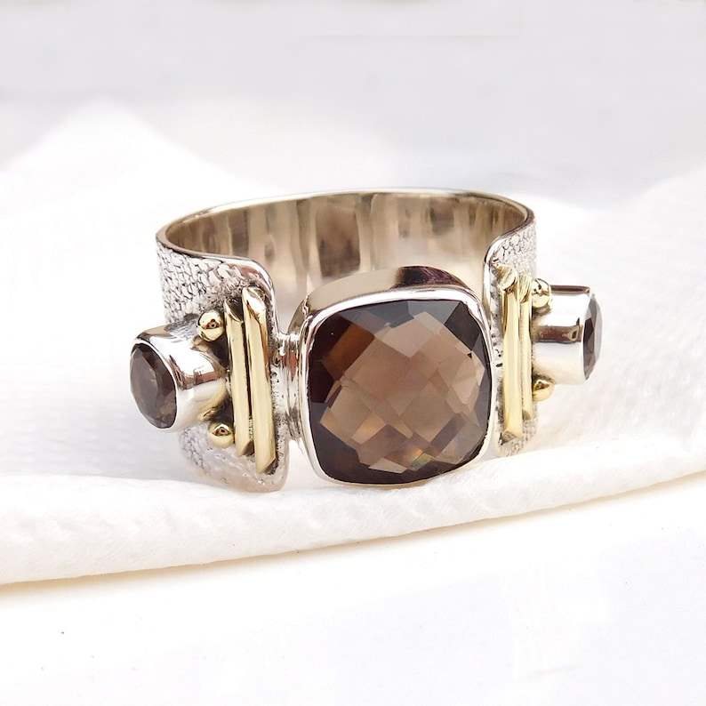 Smoky Quartz Ring 925 Sterling Silver Smoky Quartz Ring - Etsy
