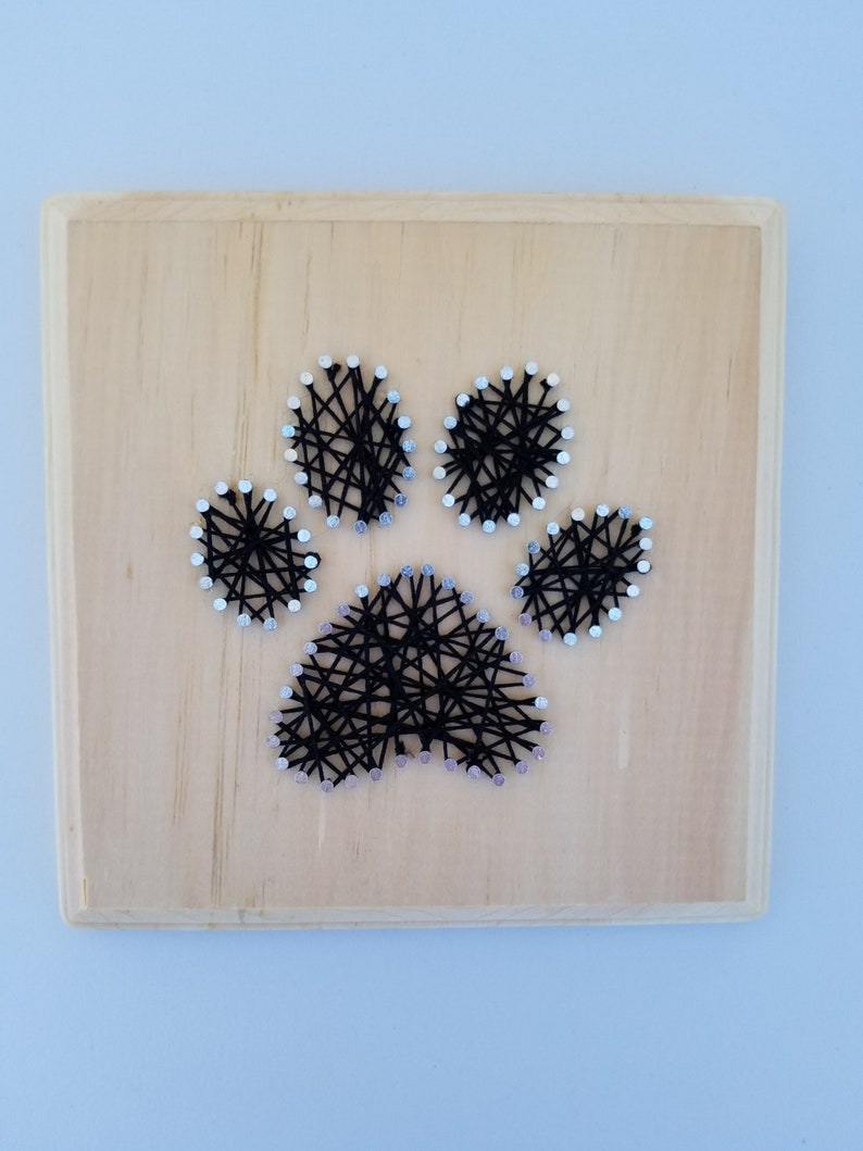 Square Paw String Art - Etsy