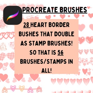 Heart Valentine's Day Procreate Brushes and Stamp Heart Collections 28 ...