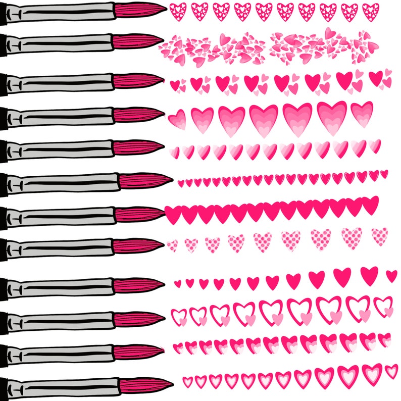 Heart Valentine's Day Procreate Brushes and Stamp Heart Collections 28 ...