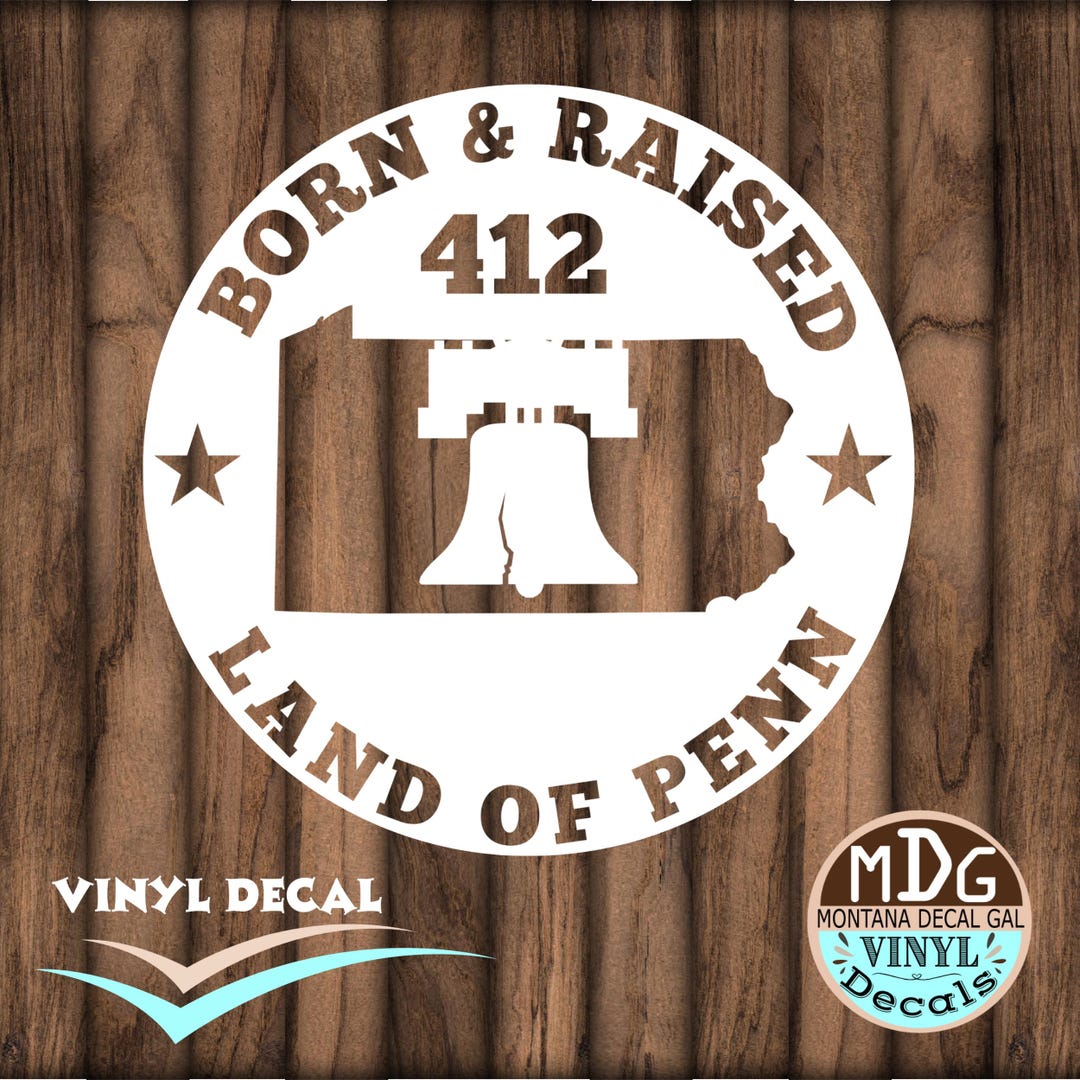 Custom Pennsylvania State Vinyl Decal: Area Code Car Sticker - Etsy