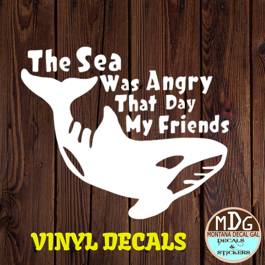 Funny Seinfeld Whale Decal | the Sea Was Angry - Etsy