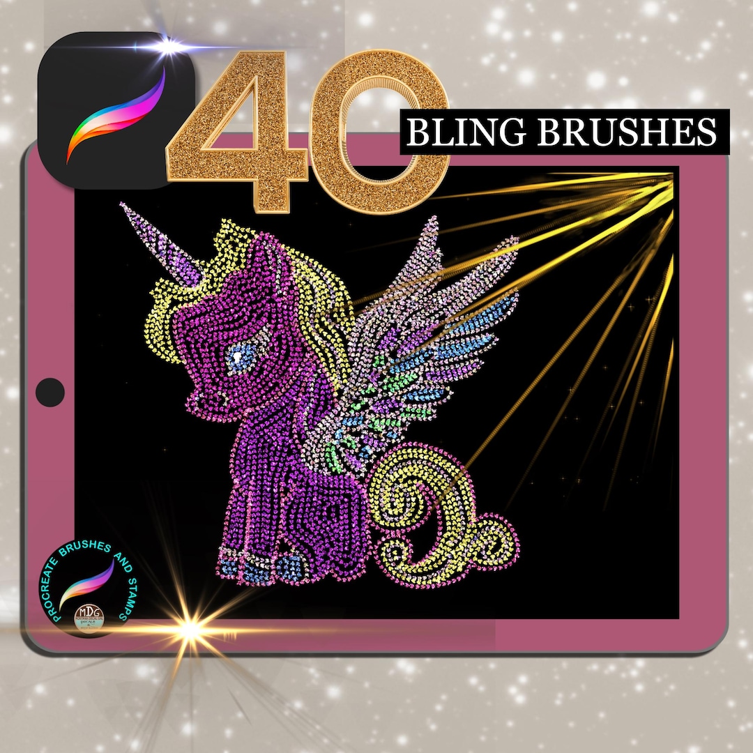Diamond Art Procreate Custom Brushes | Procreate Bling Brushes ...