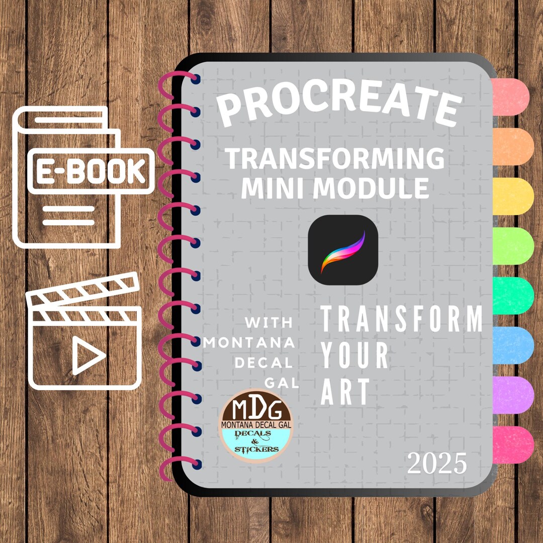 Procreate Transform Tools How-to Ebook and Bonus Free Glitter Brushes ...