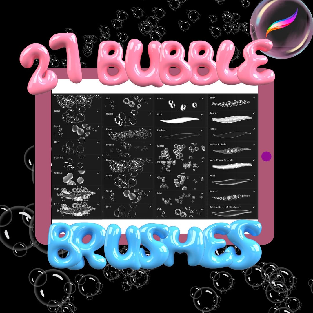 Bubble Brushes for Procreate 27 Bundle Digital Art Bubble Brushes - Etsy