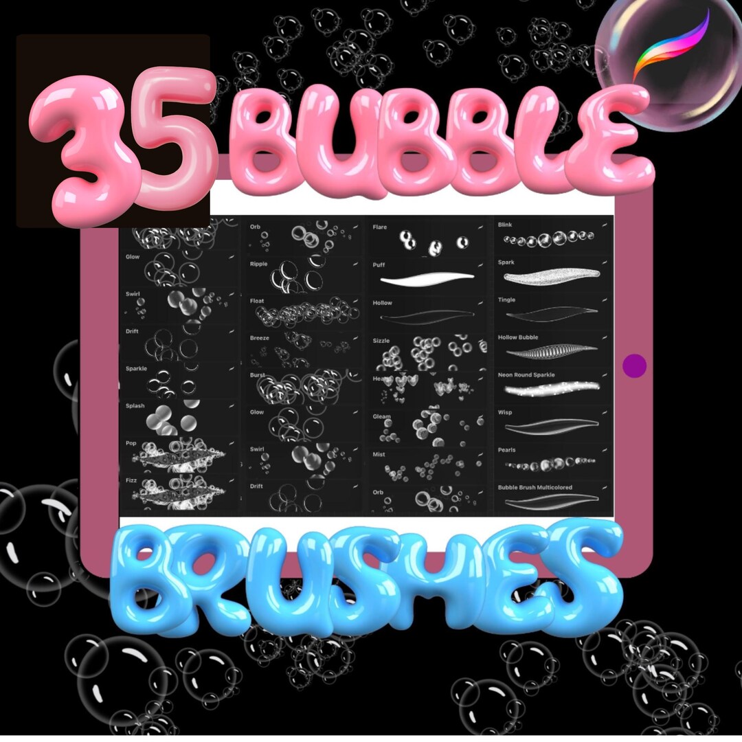 Bubble Brushes for Procreate 35 Bundle Digital Art Bubble Brushes - Etsy