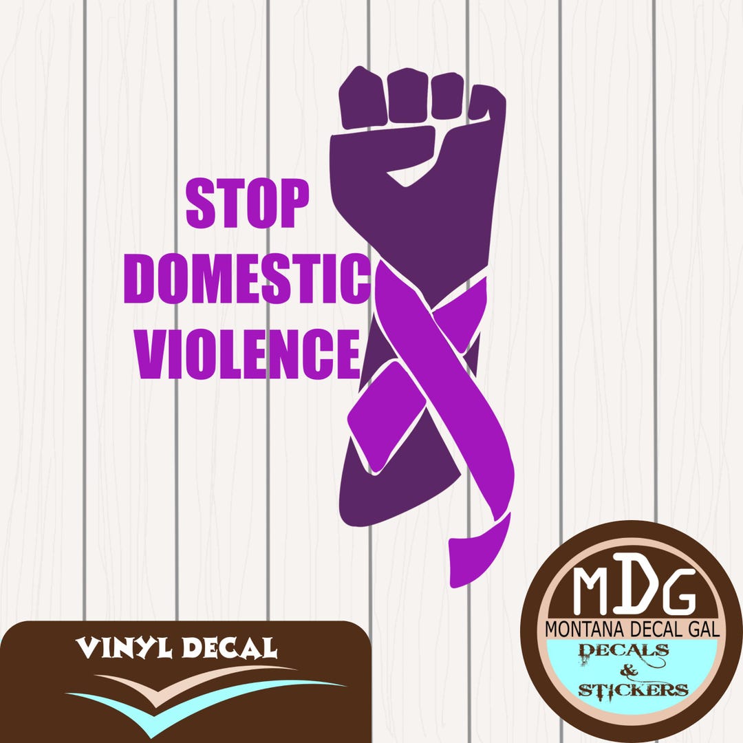 Domestic Violence Tattoo Type Vinyl Decal for Cars Indoor and Outdoor ...