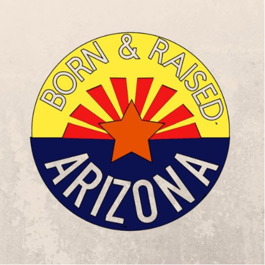 Arizona State Decal With Arizona State Flag Sticker - Etsy