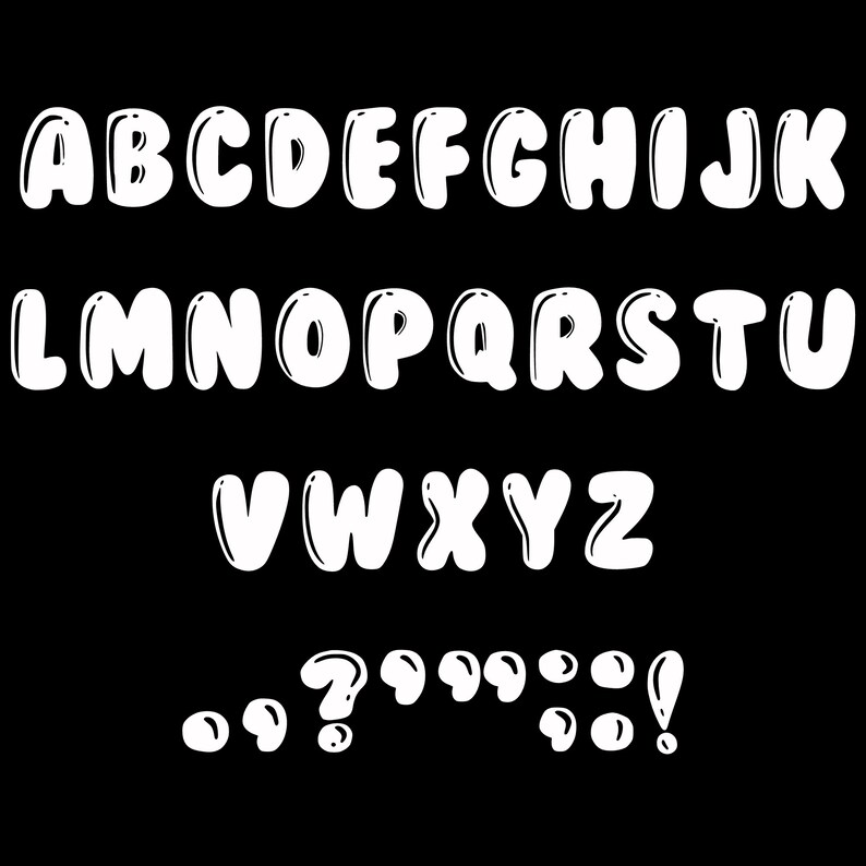 Mr. Bubbles Font: Shiny Bubbly Retro Font for Procreate (TTF Digital ...