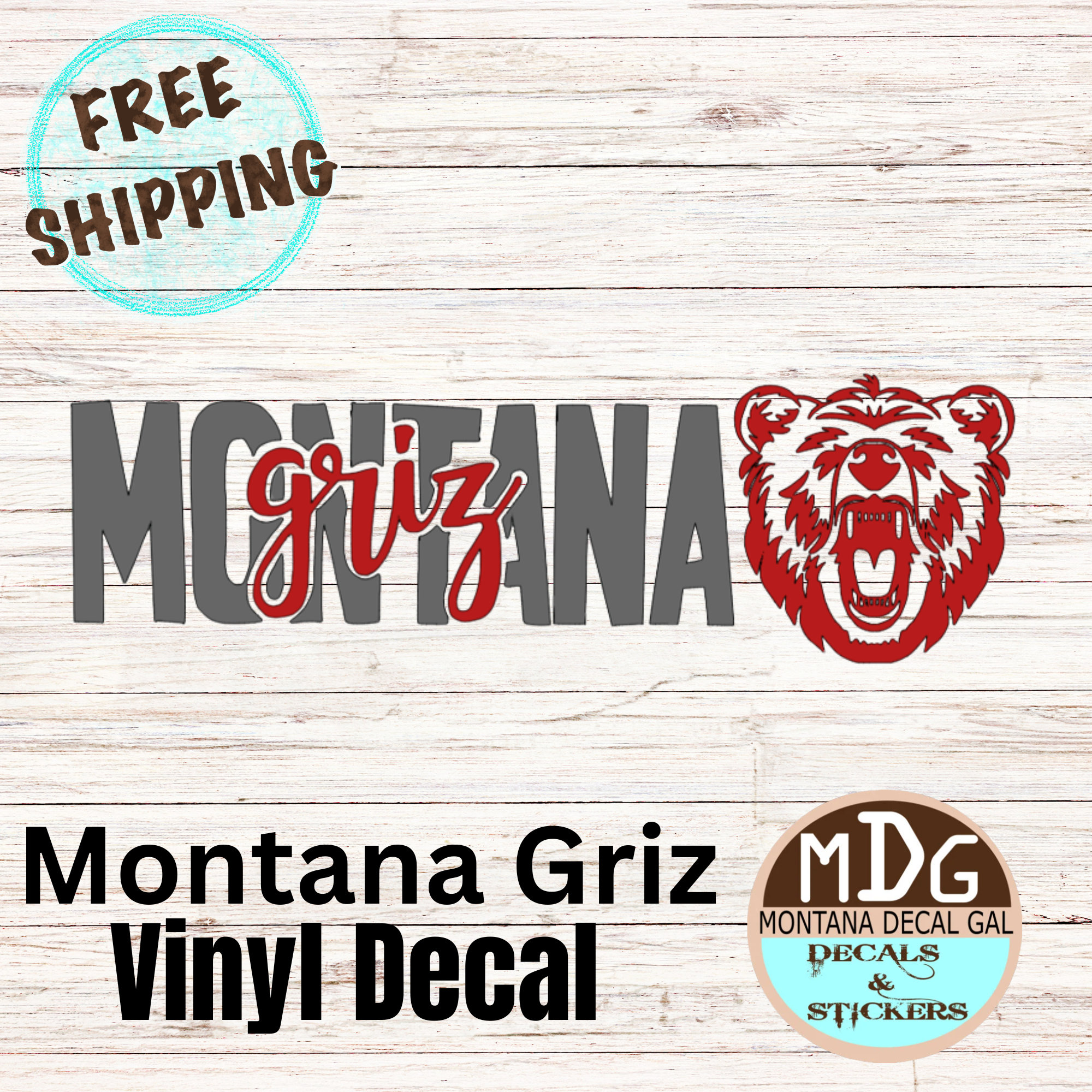 Montana Griz Car Decals Mirror Decals Gifts for Her University of ...