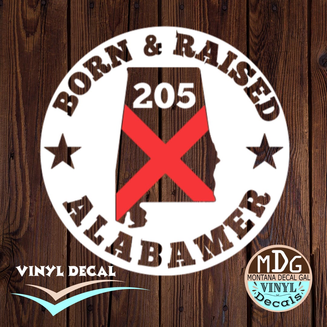 Custom Alabama Pride Decal: Area Code Vinyl Sticker - Etsy