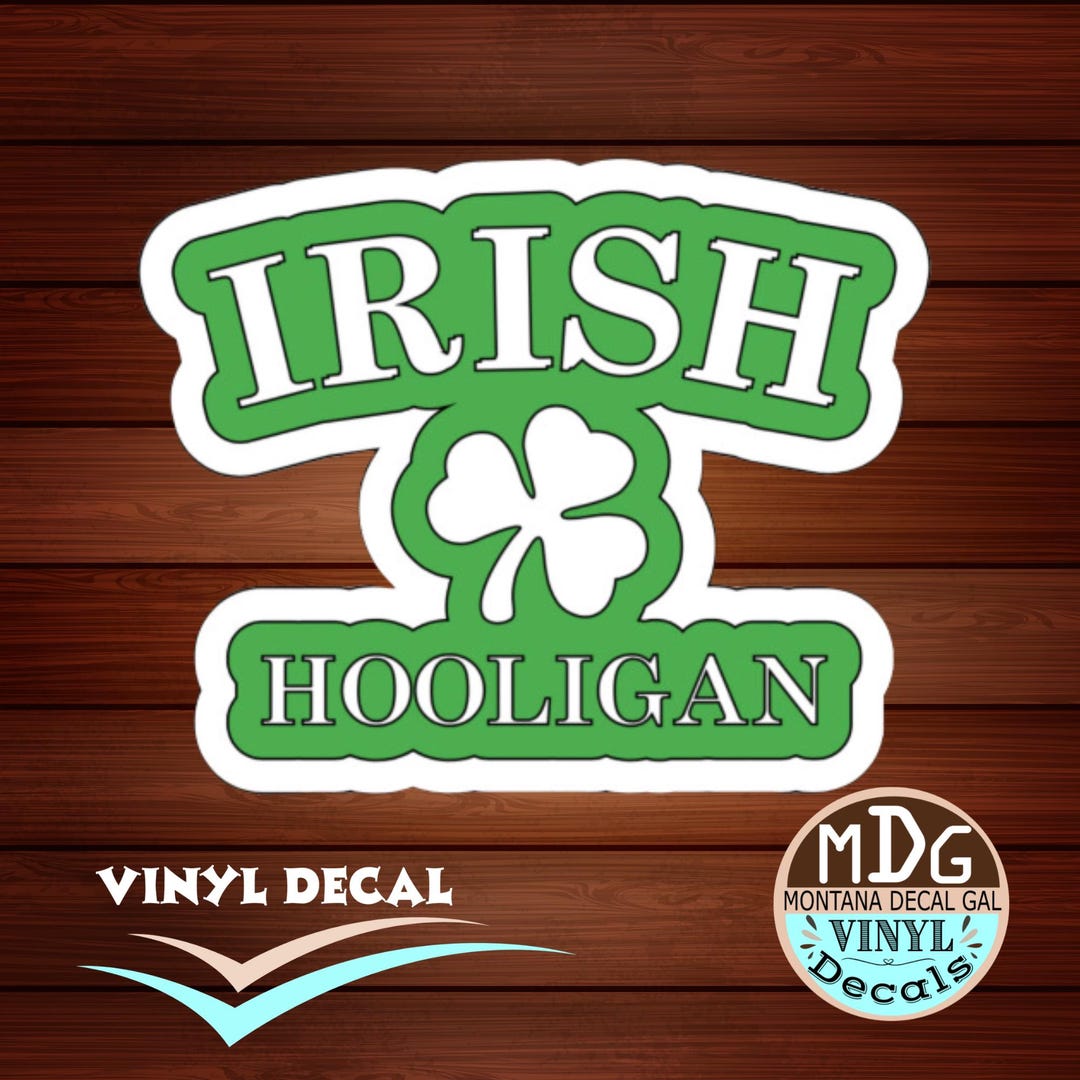 Irish Hooligan Car Decal | St. Patrick's Day Gifts for Water Bottles ...