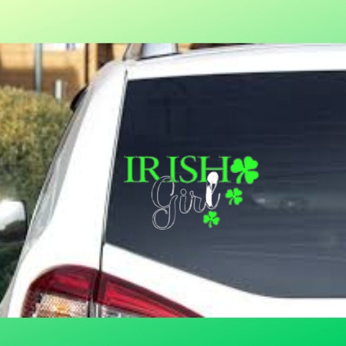 Irish Girl Vinyl Decal for Her Irish Gifts Irish Girl Decal Sticker ...