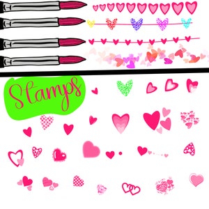 Heart Valentine's Day Procreate Brushes and Stamp Heart Collections 28 ...