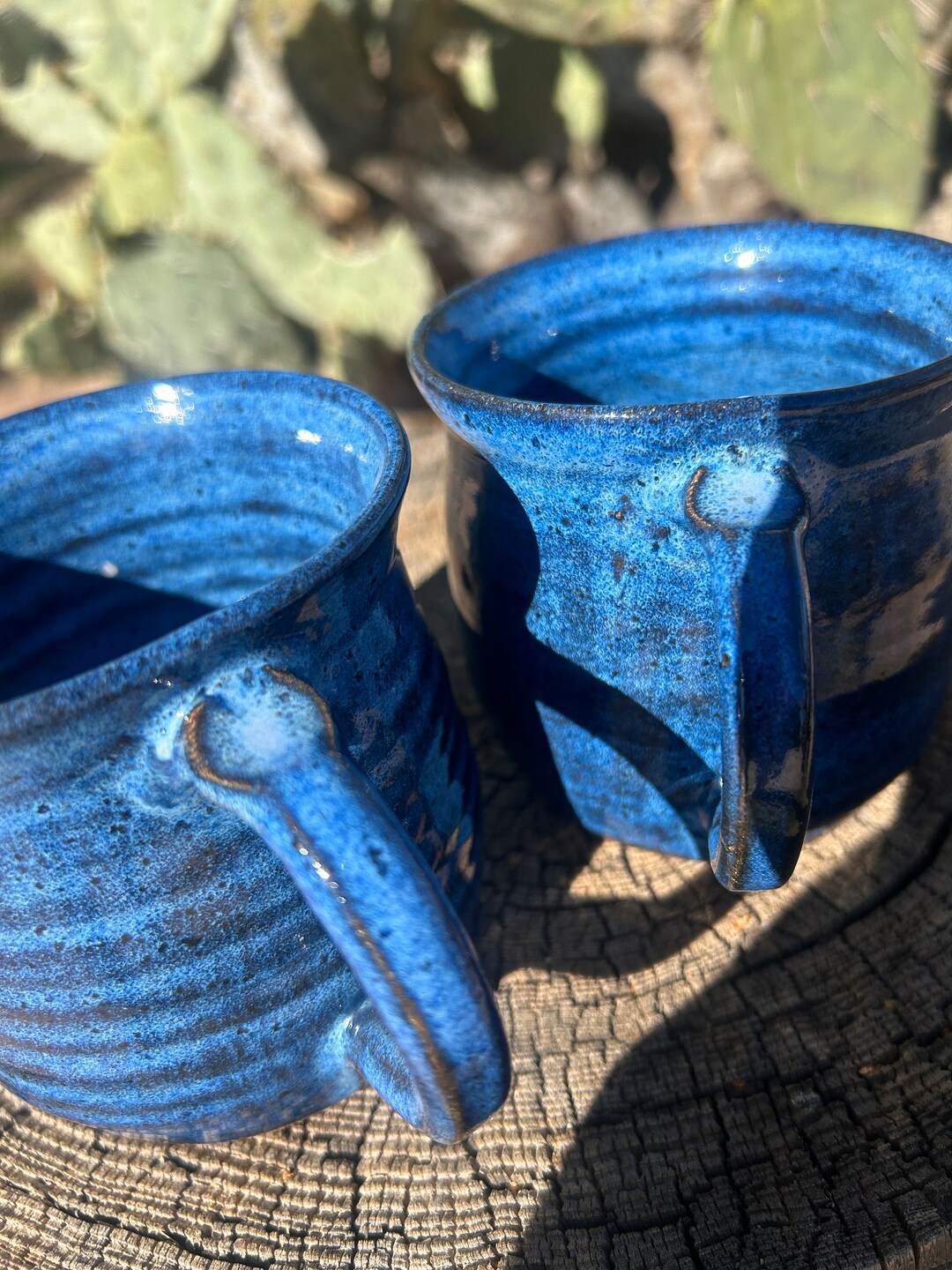 2 Blue Cup/mug Set Holds 16 Oz. Plus - Etsy