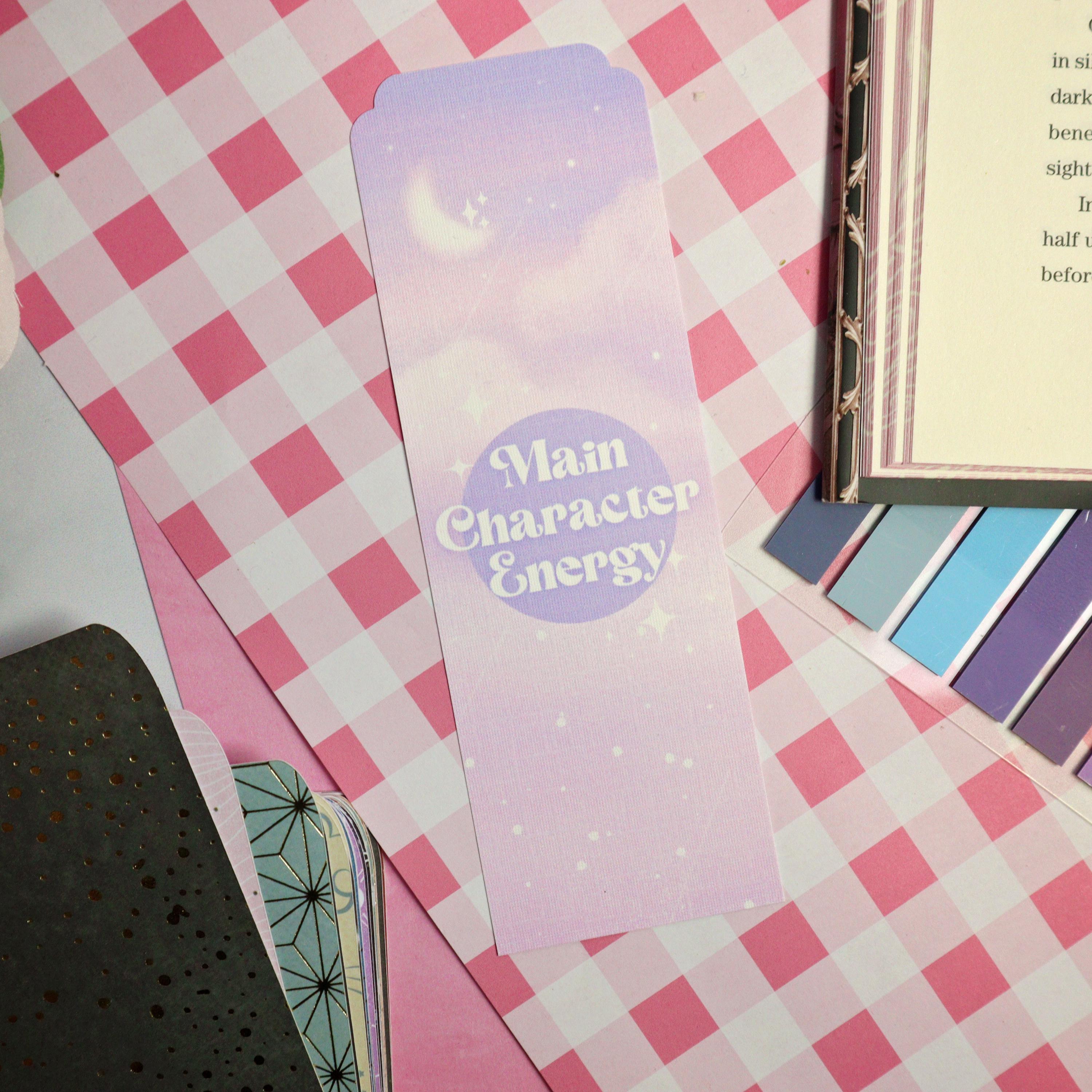 Main Character Energy Bookmark, Girly Book Lover Gift, Romance Lover ...