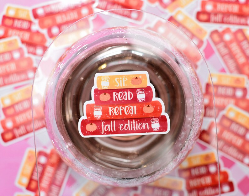 Sip Read Repeat Fall Sticker Vinyl Sticker Book Lover Gift - Etsy