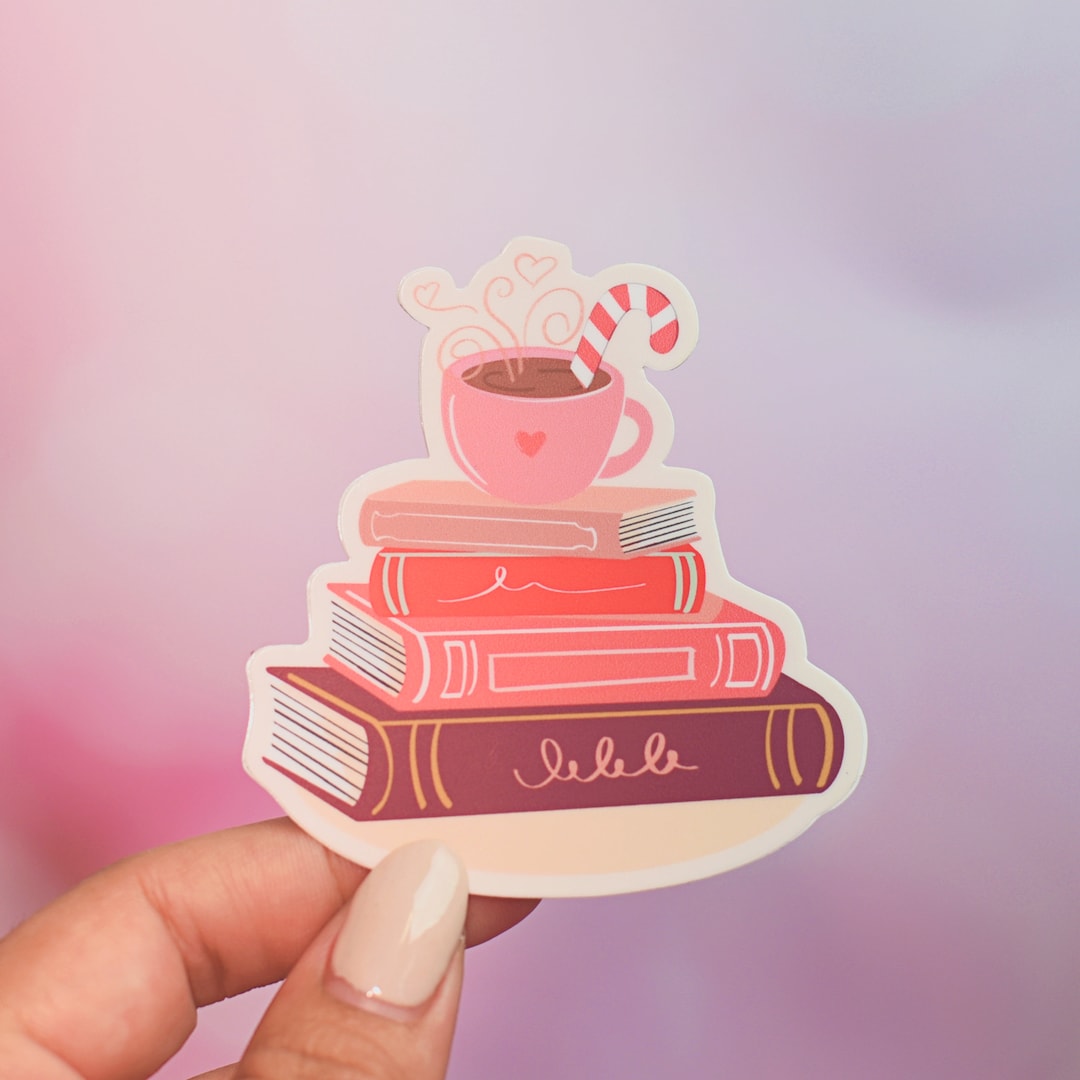 Bookish Christmas Vinyl Sticker, Kindle Sticker, Book Lover Gift ...