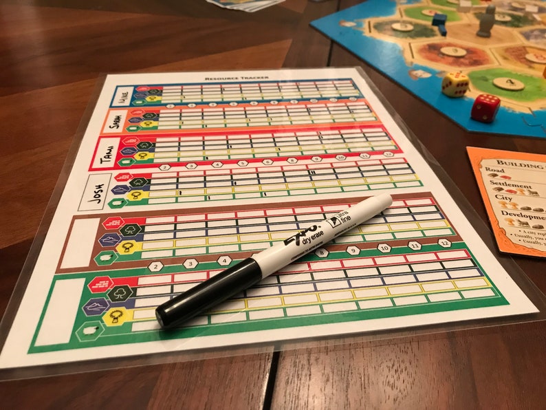 Catan Resource Tracker - Digital Copy - Etsy