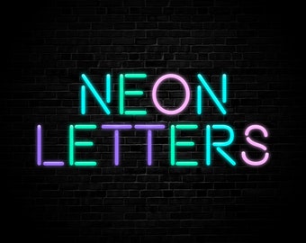 Neon Sign Typography - Etsy