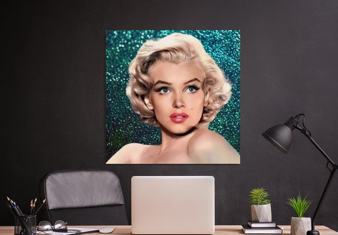 Marylin Monroe Poster ,golden Glamour Lux Print ,marylin Monroe Art ...