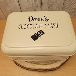 Personalised Chocolate Stash Tin With Easy Glide Lid, Chocolate Treat ...