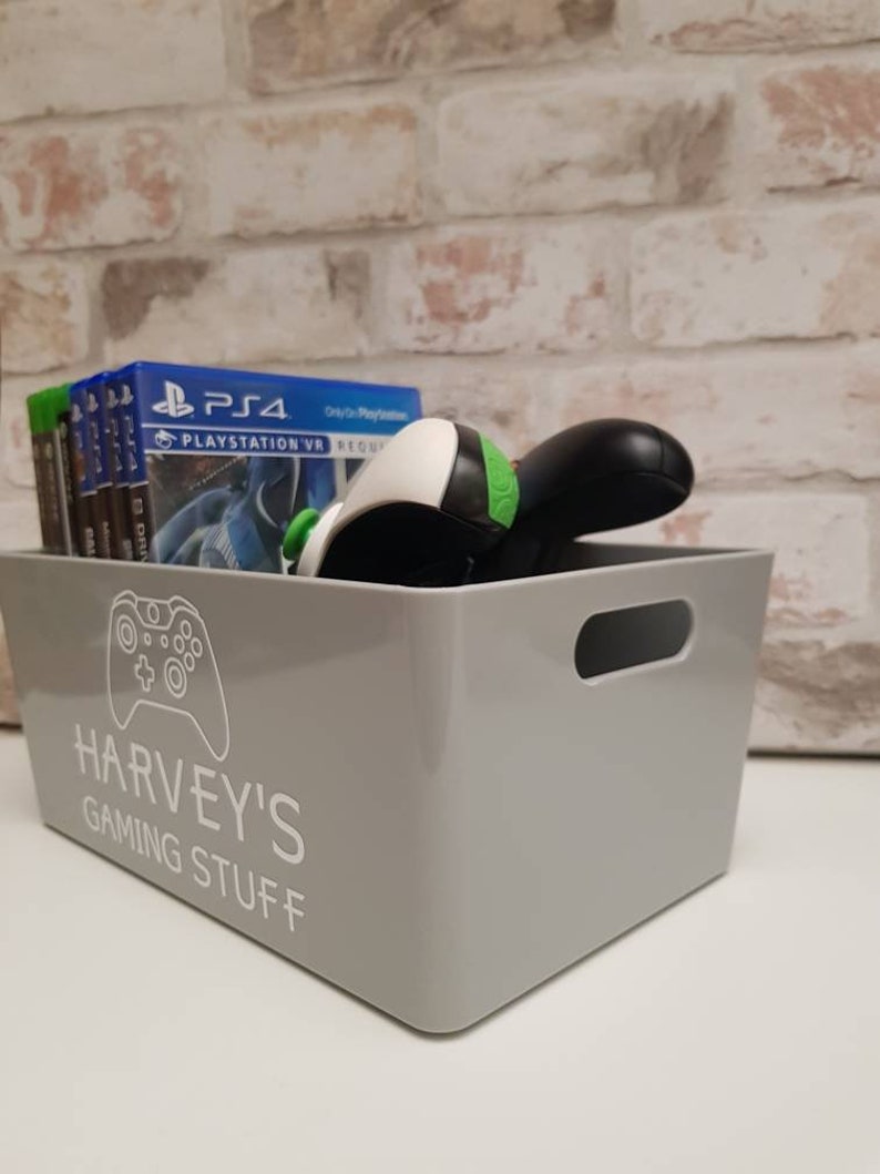 Personalised Boys Girls Gaming Stuff storage box | Etsy