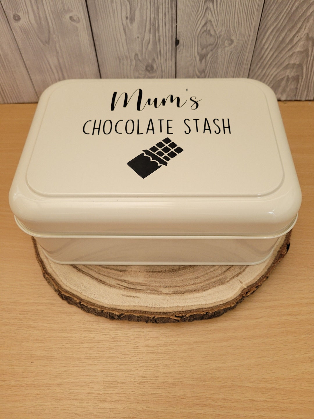 Personalised Chocolate Stash Tin With Easy Glide Lid - Etsy UK