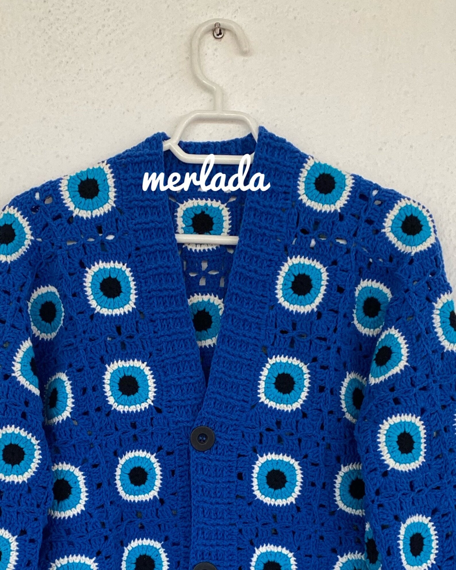 Evıl Eye, Evil Eye Crochet Cardigan, Men Cardigan, Button Up, Men ...