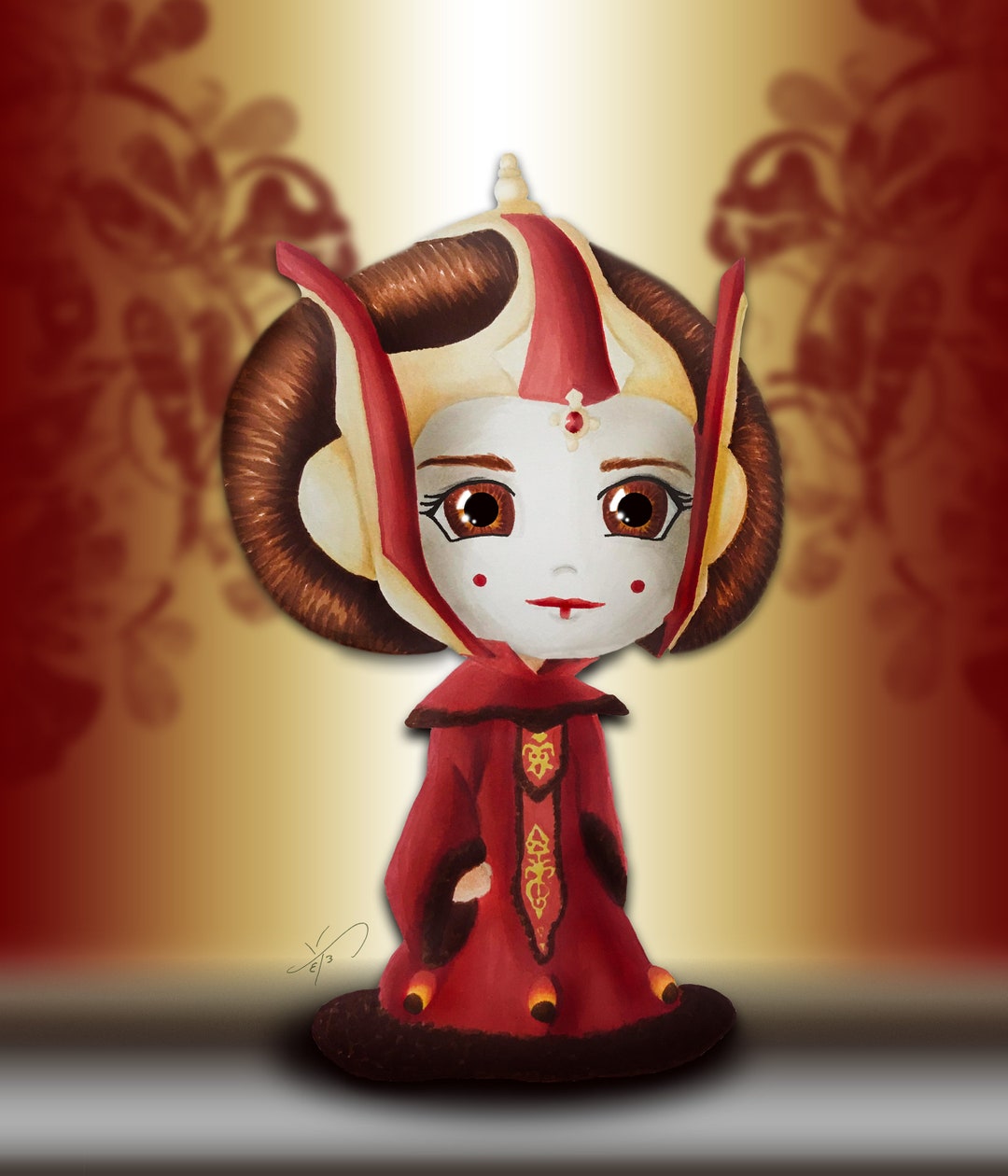 Queen Amidala Padme Skywalker Star Wars Chibi - Etsy