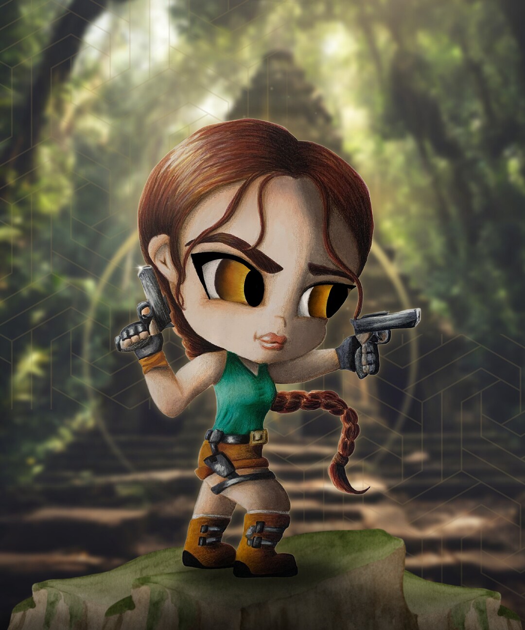 Lara Croft Tomb Raider Video Game Chibi Poster - Etsy