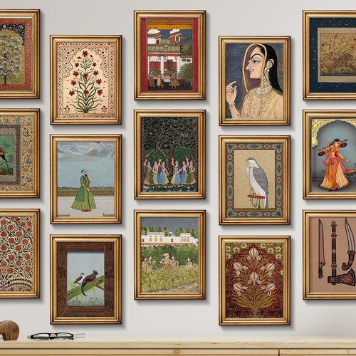 Indian Vintage Art SET OF 15 Vintage Prints Living Room - Etsy
