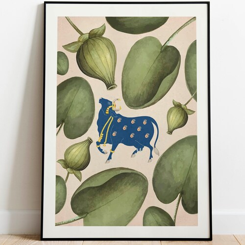 Indian Folk Art Cow Prints Living Room Decor Printable - Etsy