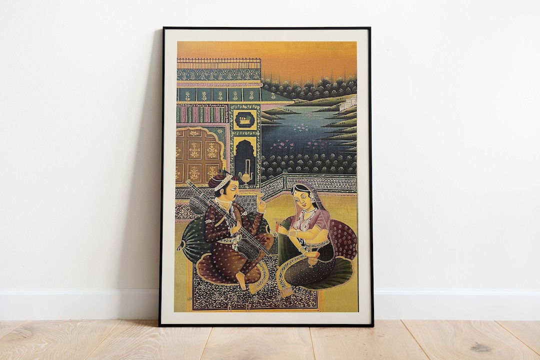 Indian Royal Raja Rani Art, King and Queen Indian Vintage Art Prints ...