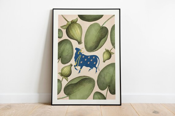 Indian Folk Art Cow Prints Living Room Decor Printable - Etsy