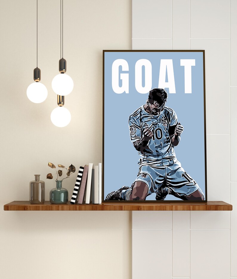 Lionel Messi GOAT Argentina World Cup Qatar 2022 Digital - Etsy
