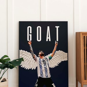 Lionel Messi GOAT, Argentina, World Cup Qatar 2022, Digital Print, Wall ...