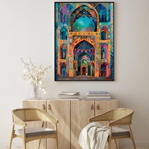 Persian Arch, Turkish Monument Painting, Living Room Decor, Persian ...