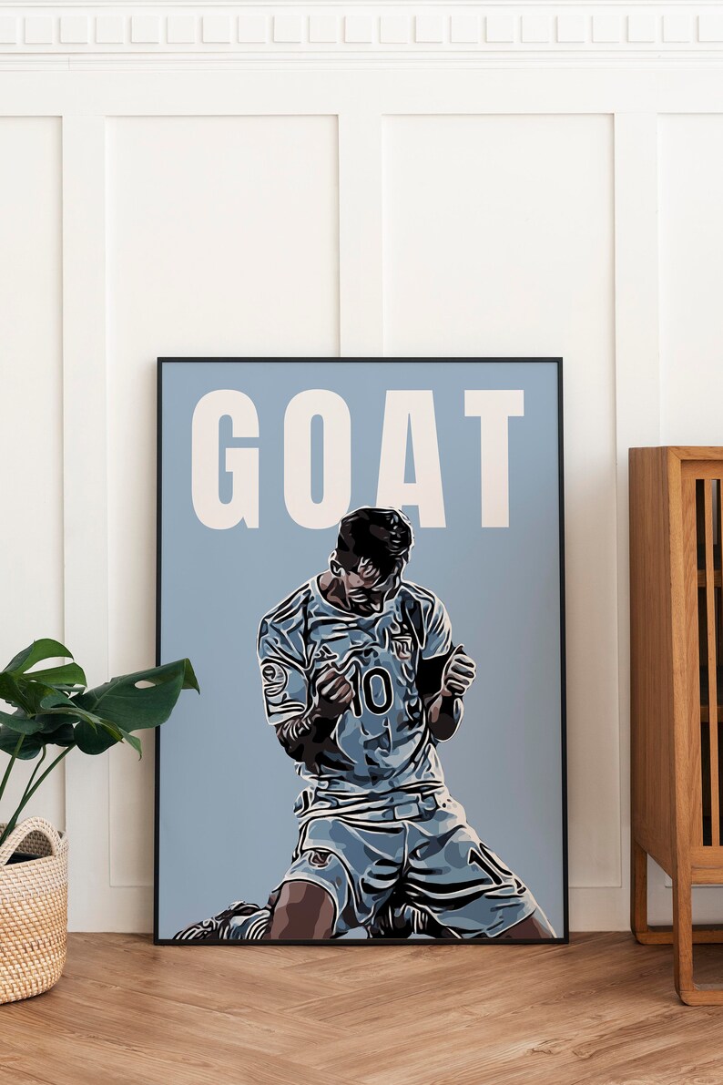 Lionel Messi GOAT Argentina World Cup Qatar 2022 Digital - Etsy