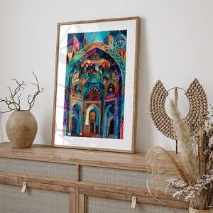 Persian Arch, Turkish Monument Painting, Living Room Decor, Persian ...