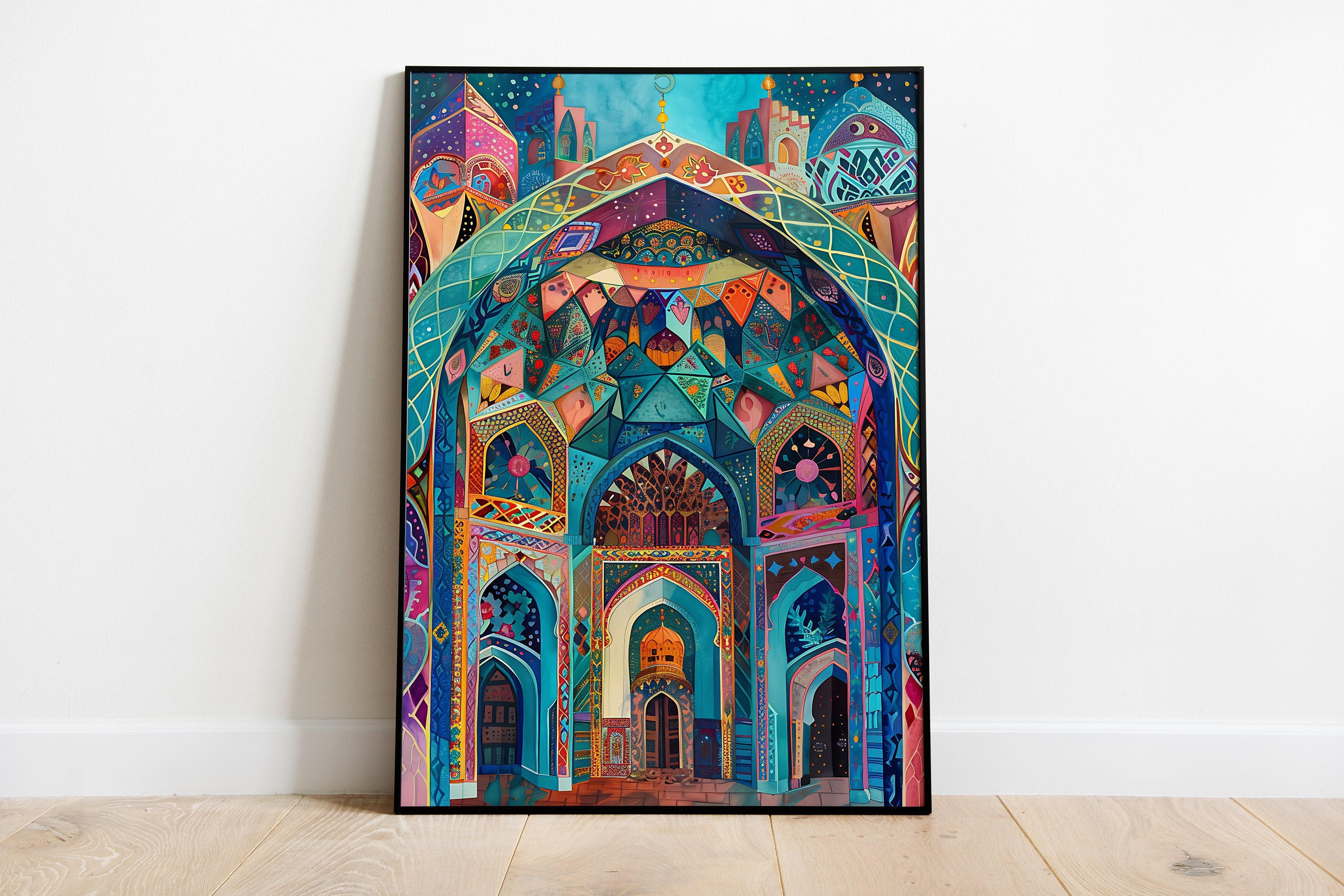 Persian Palace Arch Print, Turkish Monument, Mughal Art (digital ...