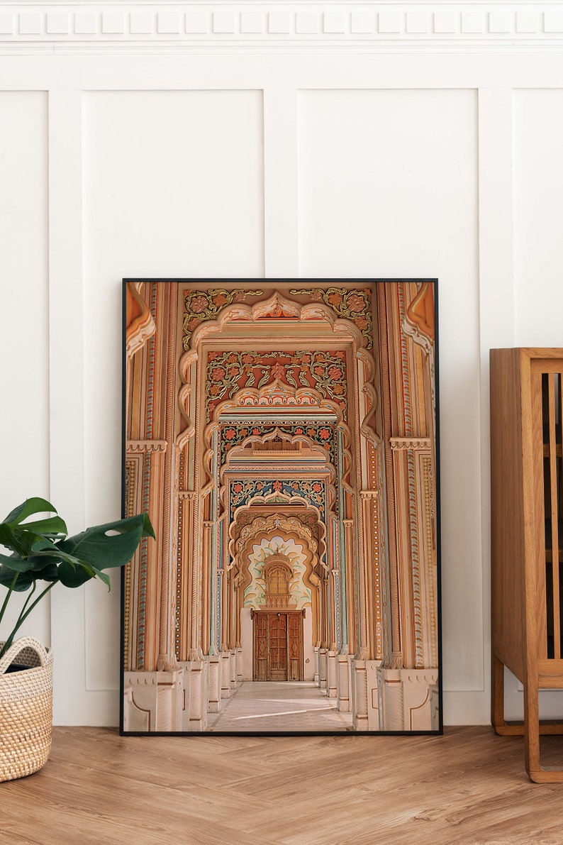 Jaipur Patrika Gate Print, Vintage Indian Palace Wall Art (digital ...